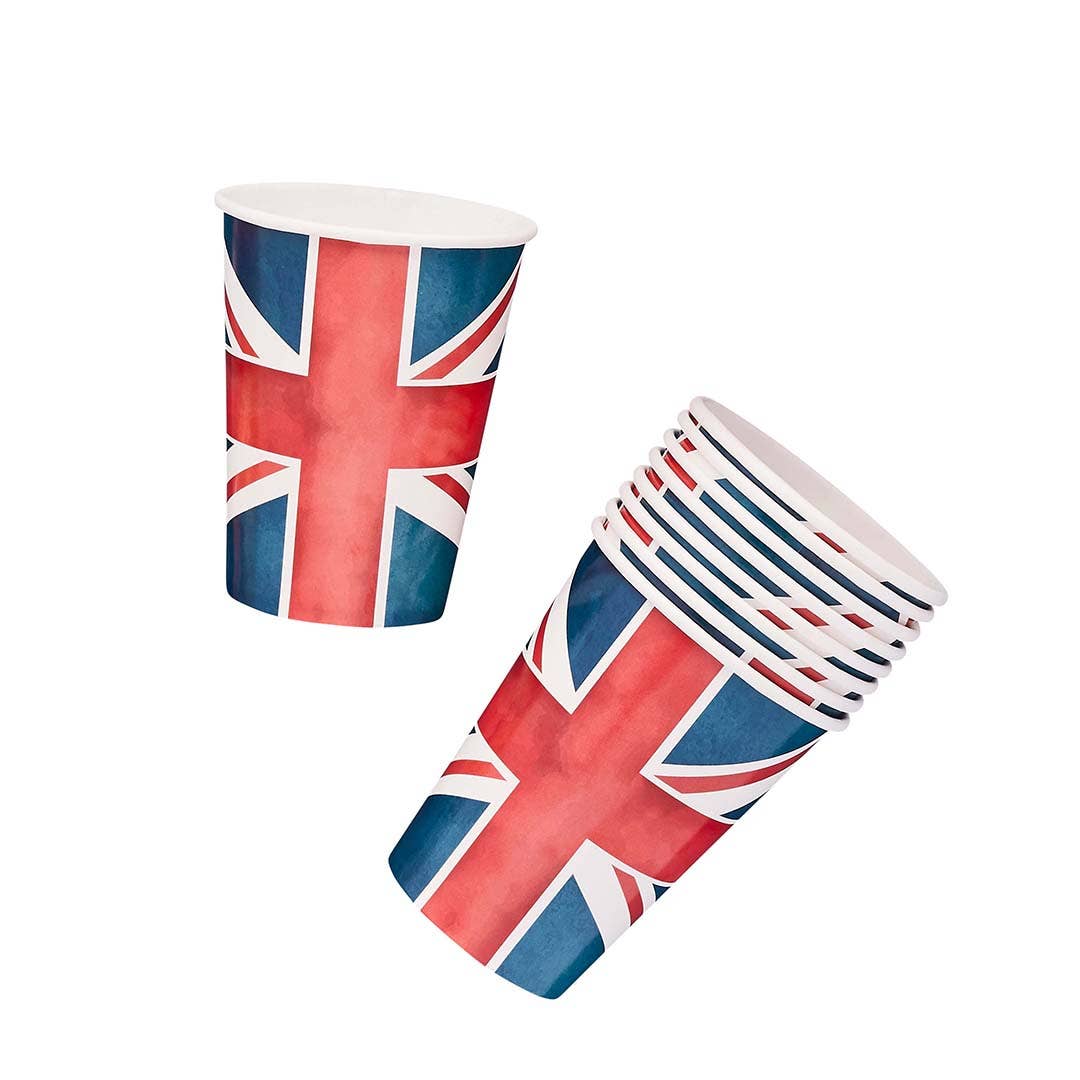 Union Jack Paper Cups 8 Pack – Taste Of Britain