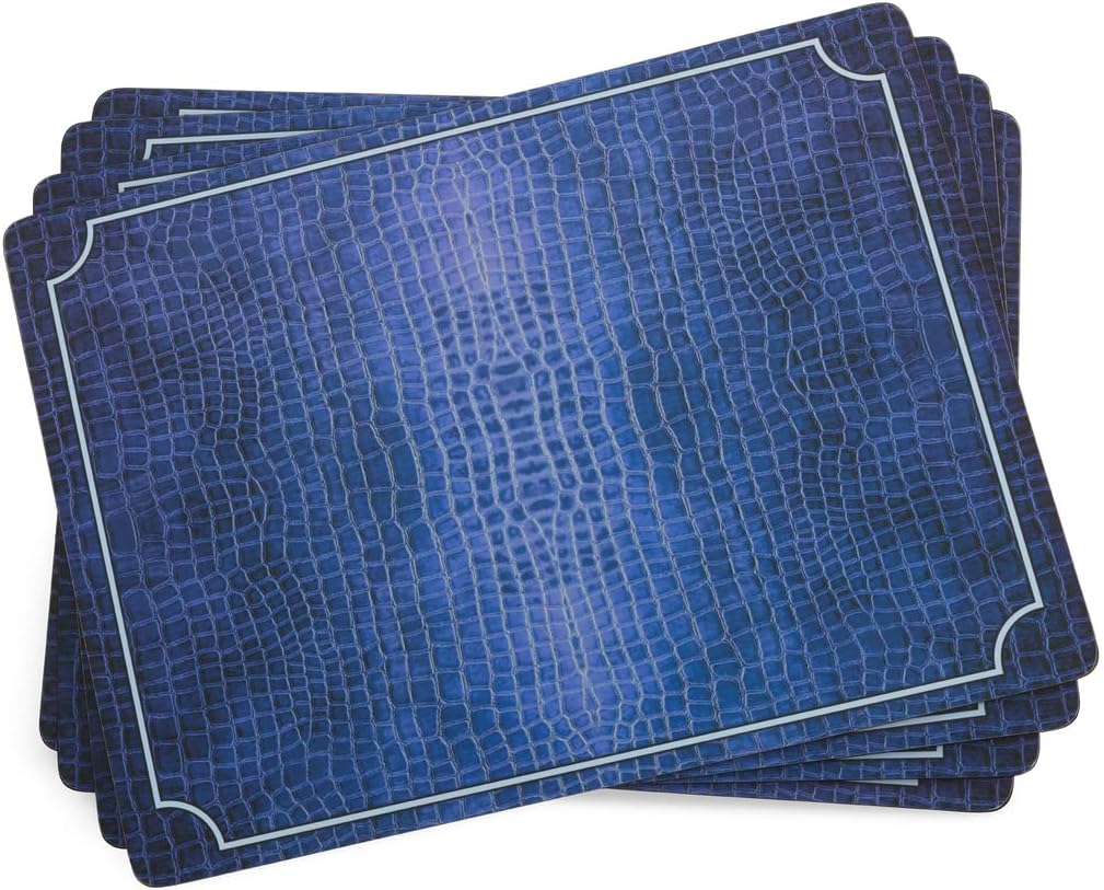 Pimpernel Blue Croc Cork Backed Placemats Set of 4 – Taste Of Britain