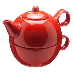 Tea for One Red (Vermillion) Teapot 9.7oz – Taste Of Britain