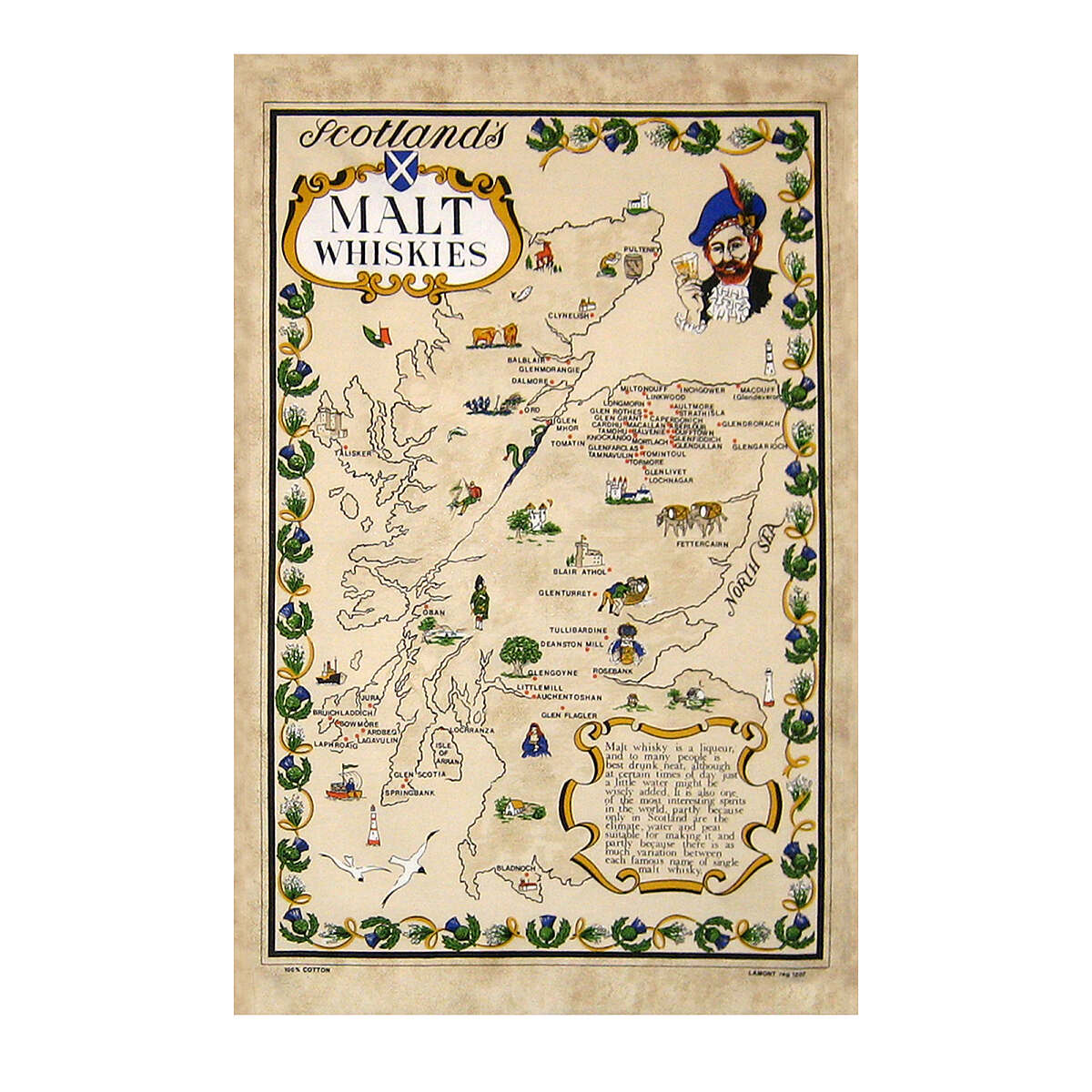 Samuel Lamont Malt Whiskey Tea Towel – Taste Of Britain