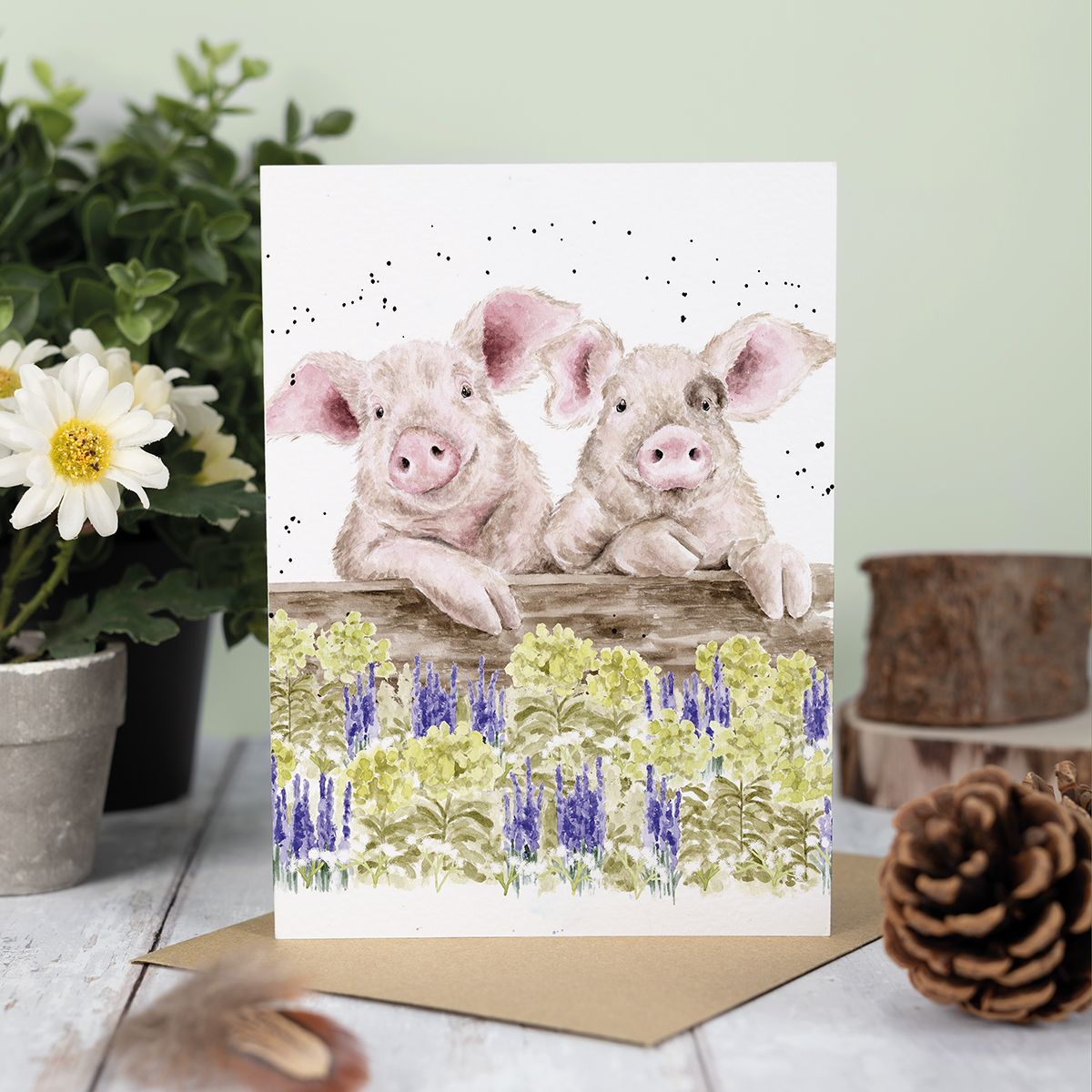Wrendale'Nosy Neigh-boars' pig card – Taste Of Britain