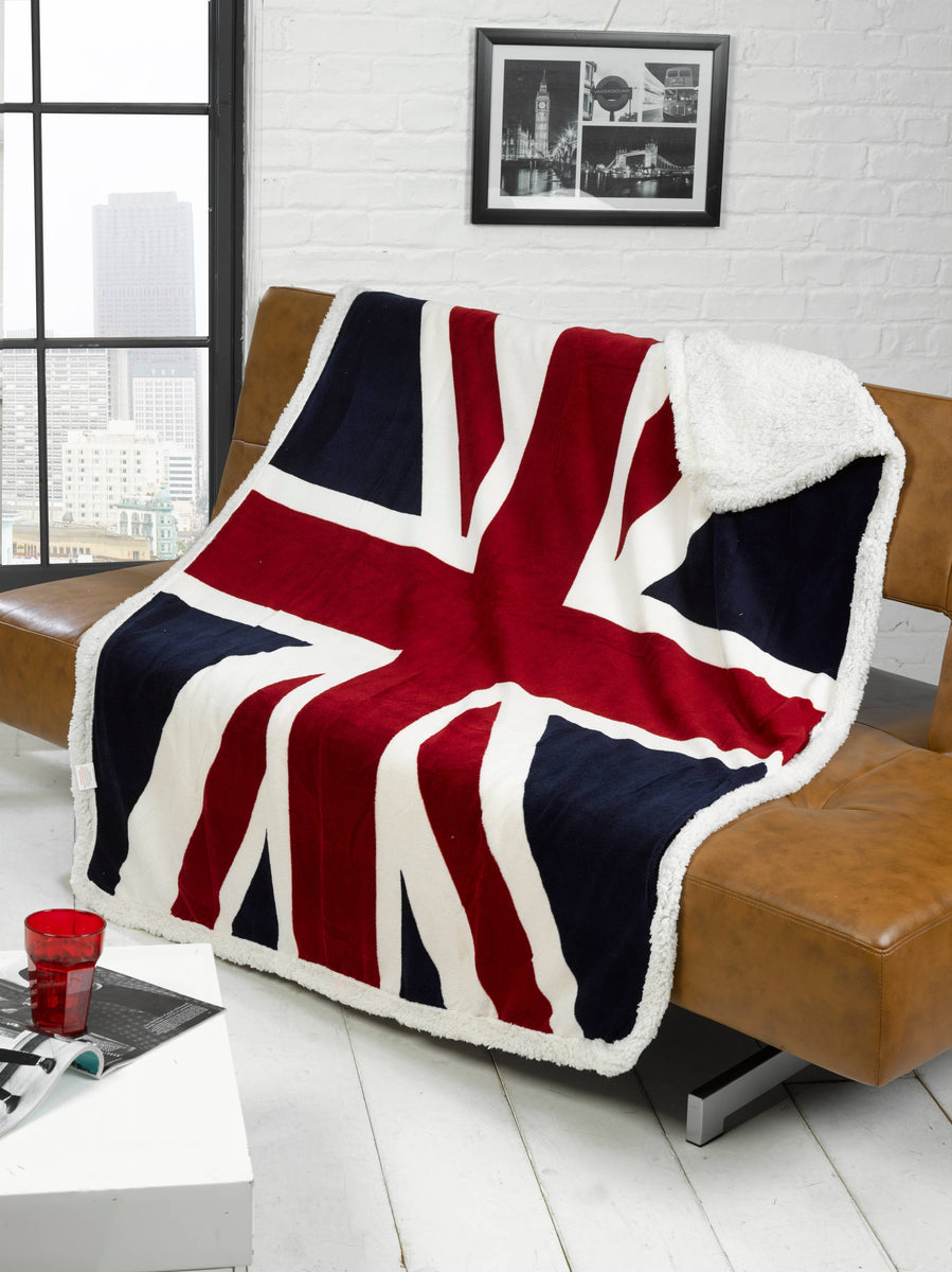 Union Jack Throw Blanket (130x160) – Taste Of Britain