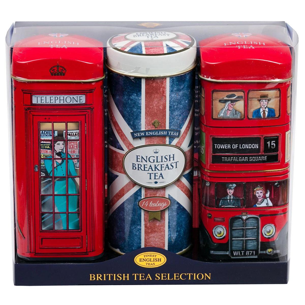 New English Teas Best of British Tall tea tin Collection gift pack 3x1 ...