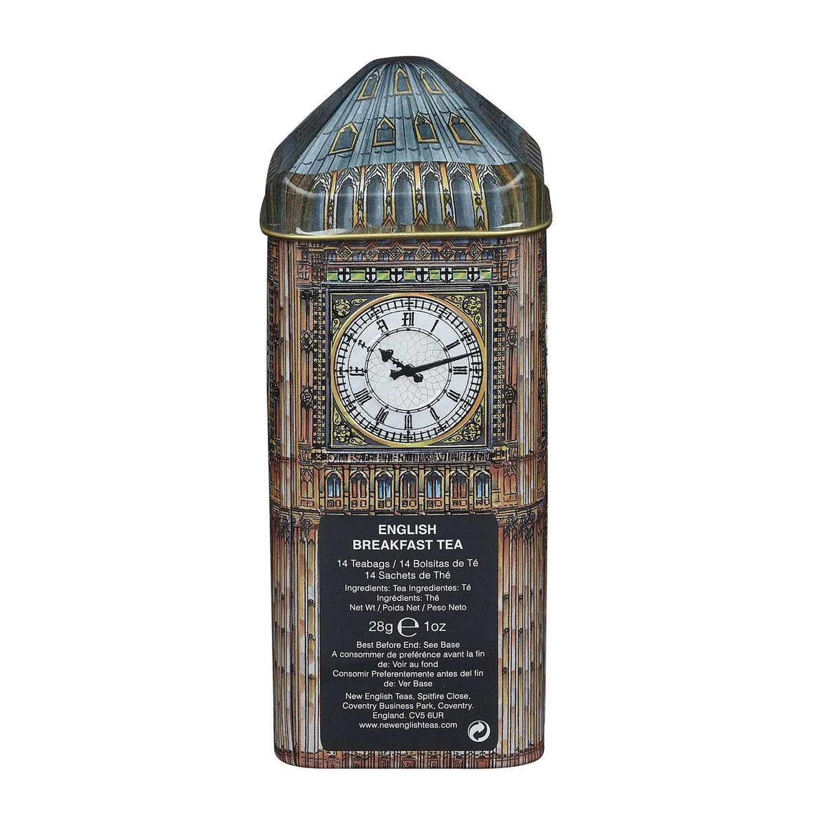 New English Teas Big Ben English Tall Tea Tin 14 Bags – Taste Of Britain