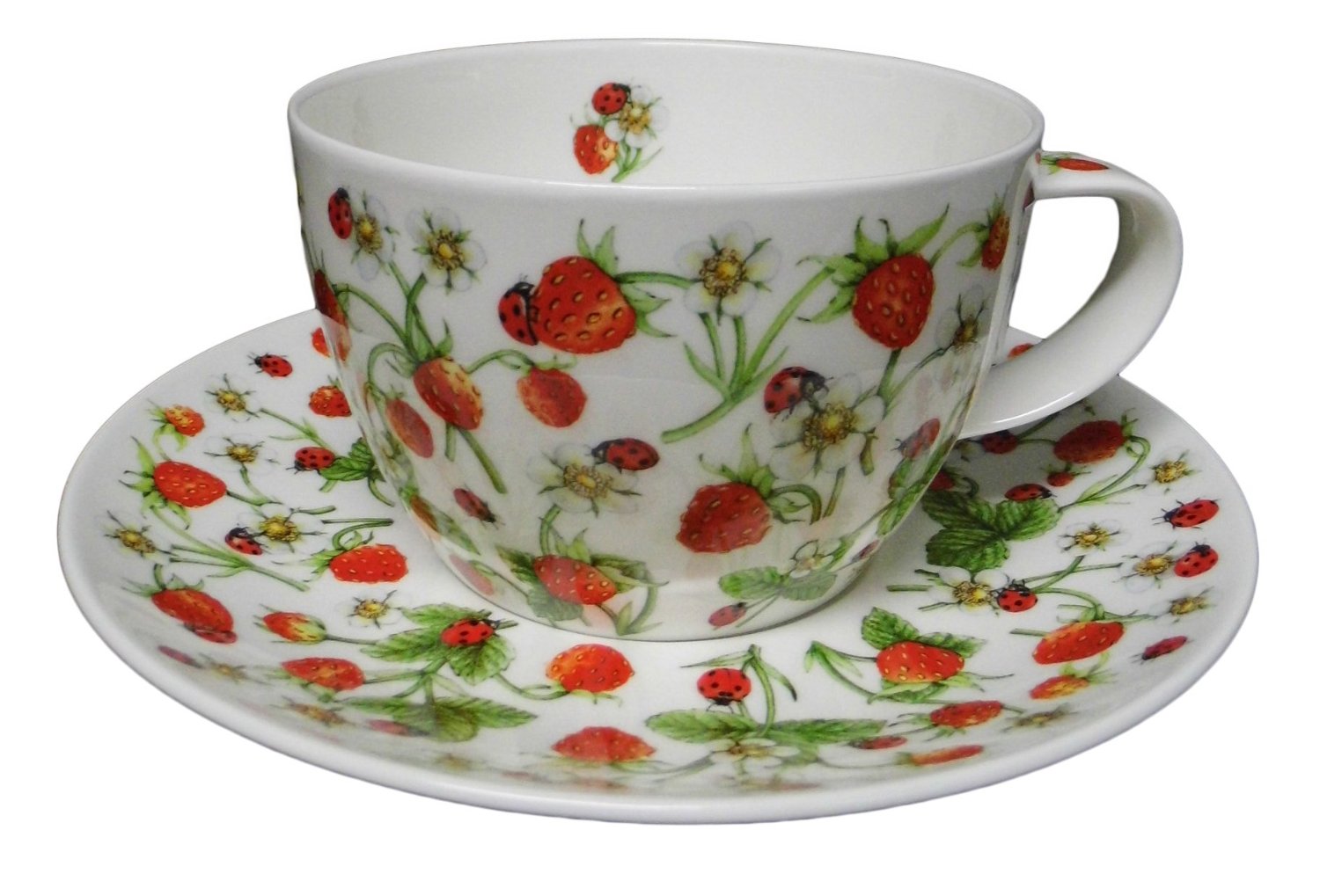 Dunoon Strawberry Breakfast Cup and Saucer XL – Taste Of Britain