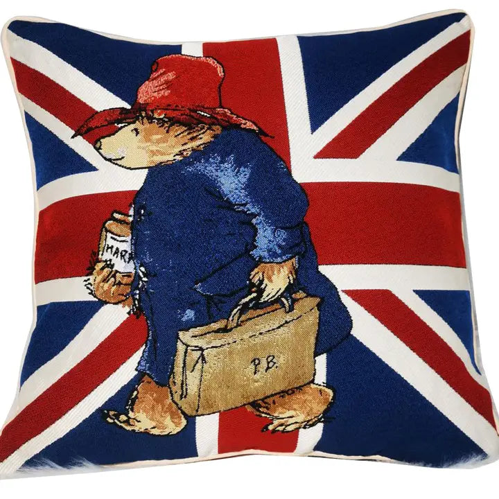 Paddington Bear Union Jack Cushion Cover 18x18 inch ( COVER ONLY ...