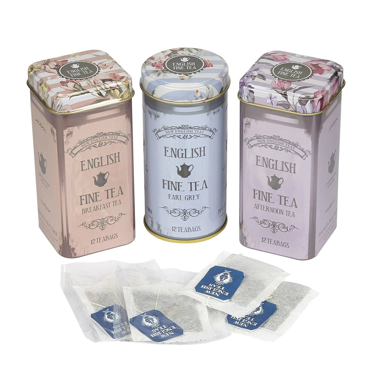 New English Teas Vintage Floral Tea 3 tin Set – Taste Of Britain
